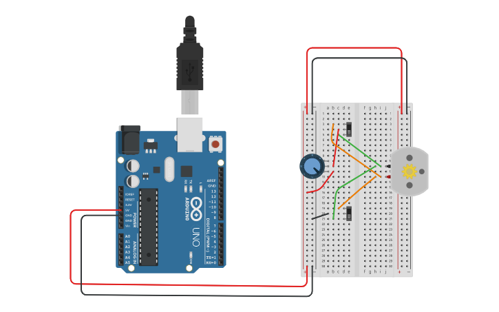 Circuit design Motor Controller | Tinkercad