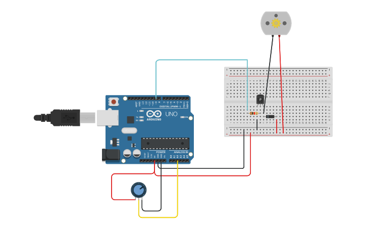 Circuit design lab 11_DC motor with potentiometer_045 - Tinkercad