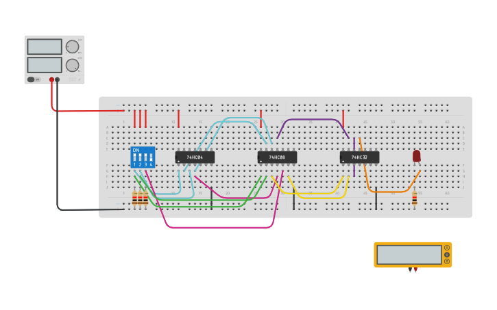 Circuit design Lab1 EXE1 - Tinkercad
