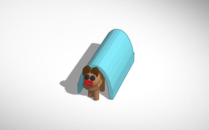 3D design Weird dog in house - Tinkercad