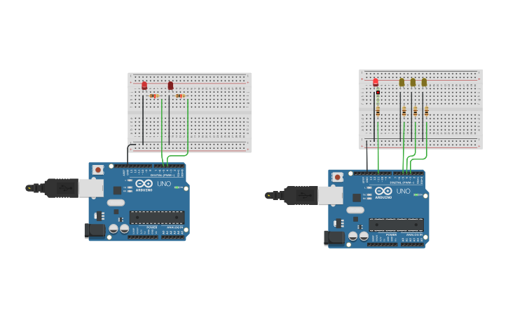 Circuit design Nested Loops with If and else statement - Tinkercad
