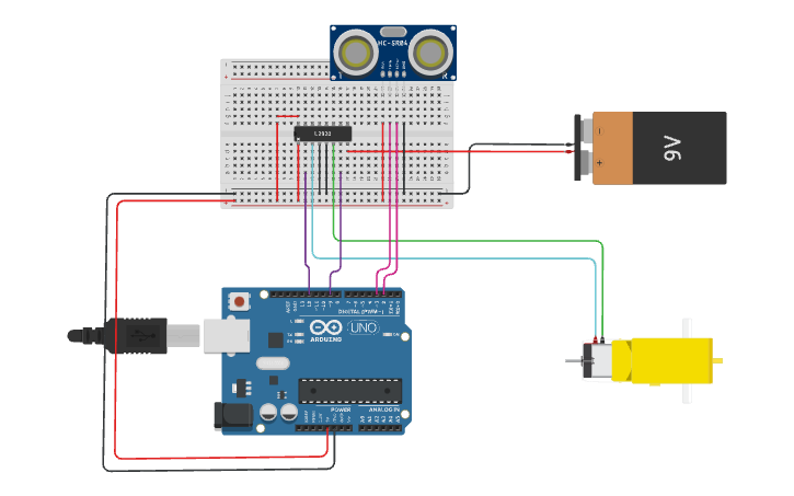 Circuit design DC Motor Control - Tinkercad