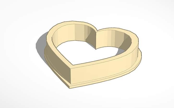 3D design Heart Cookie Cutter - Tinkercad