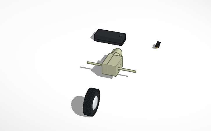 3D design Tamiya Gear Box and components - Tinkercad