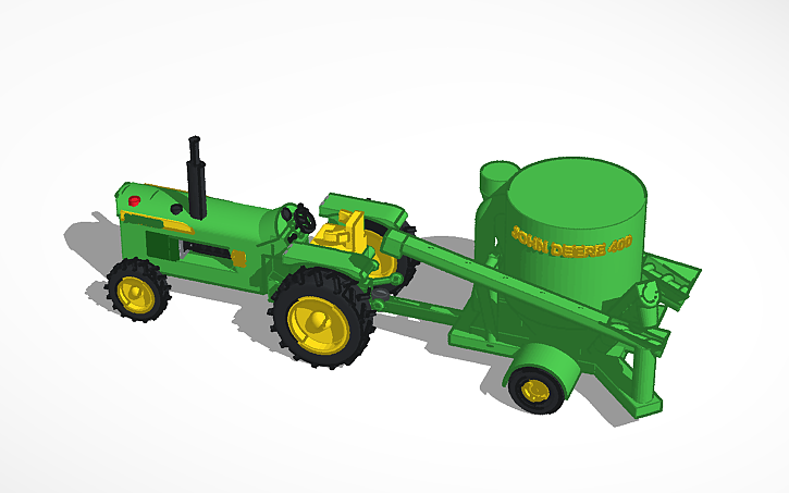 3D design John Deere 4320 with 400 feed grinder - Tinkercad