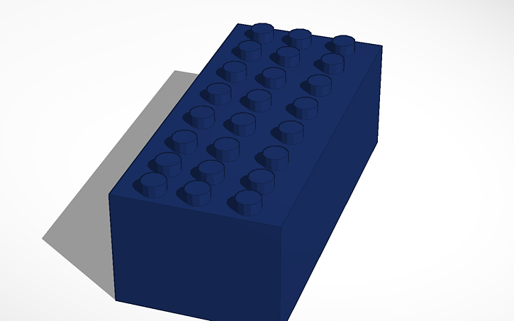 3D design A Blue Lego Brick - Tinkercad