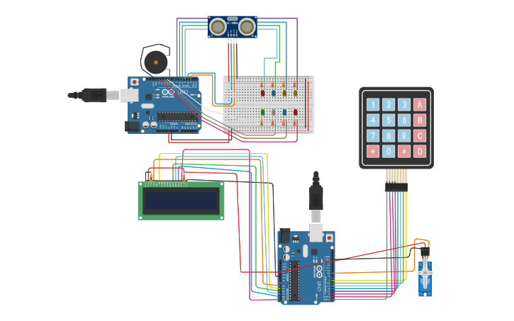Circuit design automatic door bell - Tinkercad