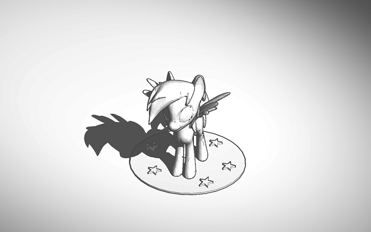 3D design rainbow dash /my little pony - Tinkercad