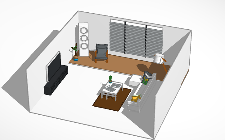 3D design The living room (very Detail!) - Tinkercad