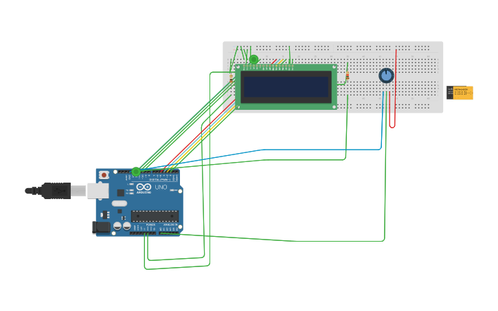 Circuit Design Copy Of Arduino Potentiometer And Lcd 16x2 Display Tinkercad