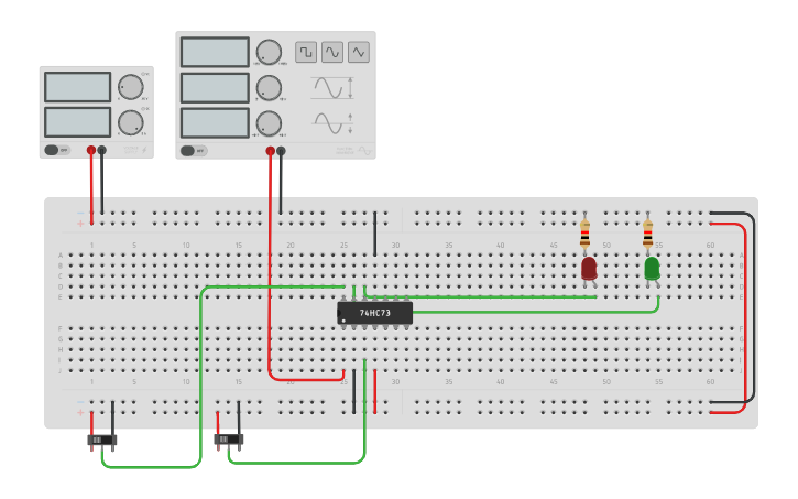 Circuit design 7473 JK Flip Flop new | Tinkercad Circuit design 7473 JK Flip Flop new | Tinkercad