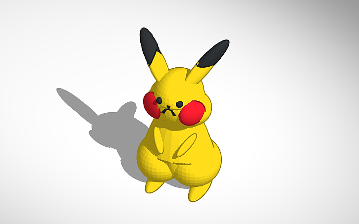 3D design pikachu - Tinkercad