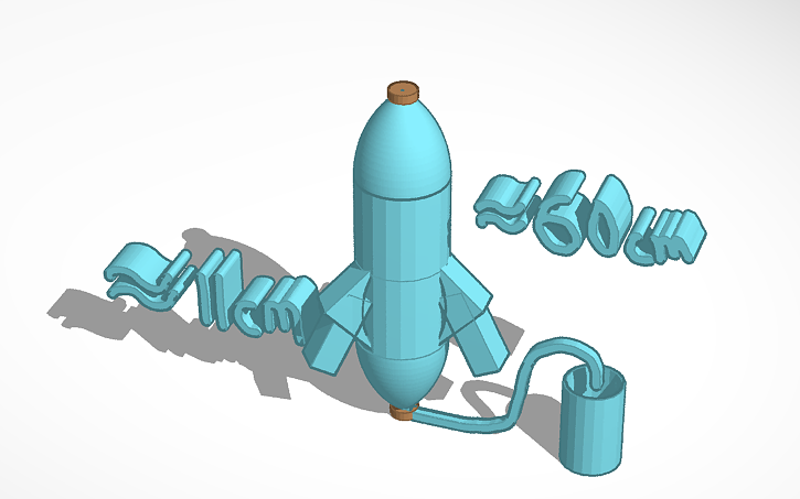 3D design Model Bottle Rocket | Tinkercad