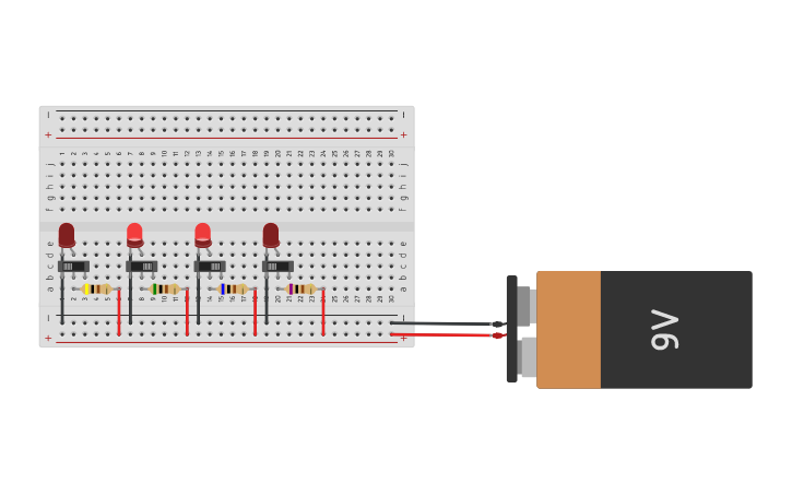 Circuit design Parallel Circuit - Tinkercad
