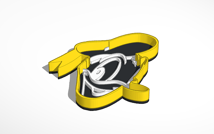 3D design Donald Duck Cookie Cutter 2 - Tinkercad