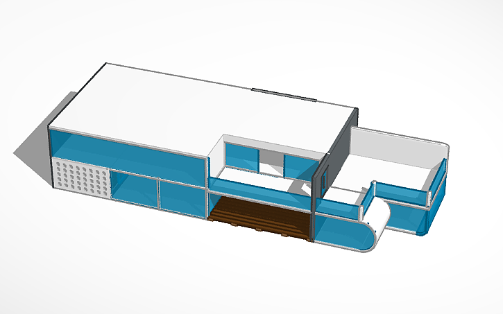 3D design Modern Glass House - Final Touches | Tinkercad
