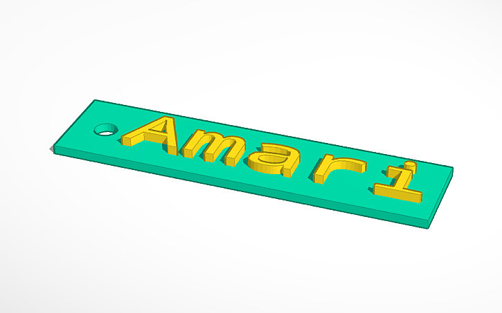 3D design Amari Shields Name Tag | Tinkercad