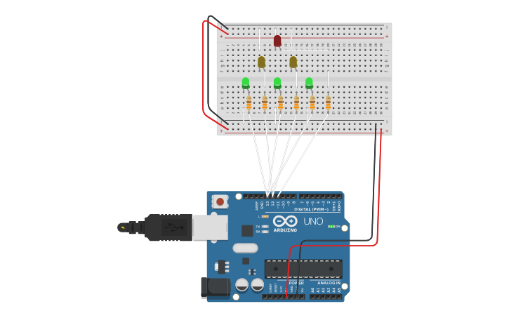 Circuit design led - Tinkercad