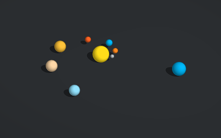 3D design Copy of solar system - Tinkercad