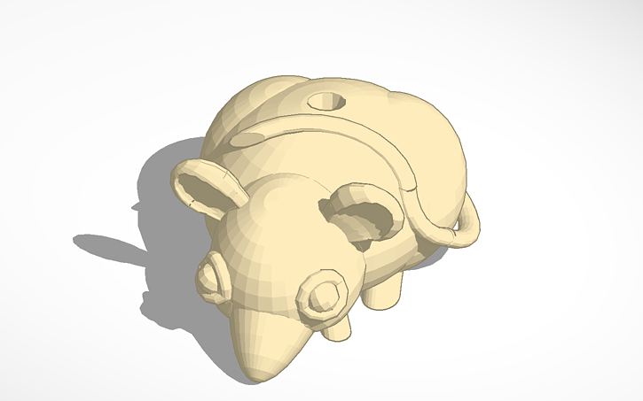 3D design mouse netsuke - Tinkercad