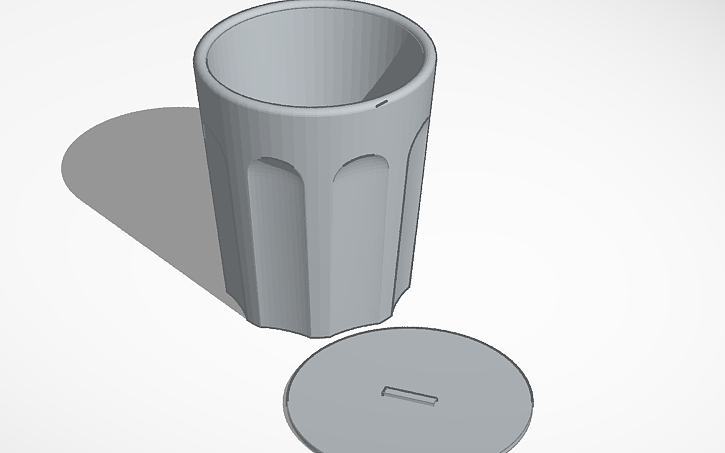3D design Oscar the grouch trashcan - Tinkercad