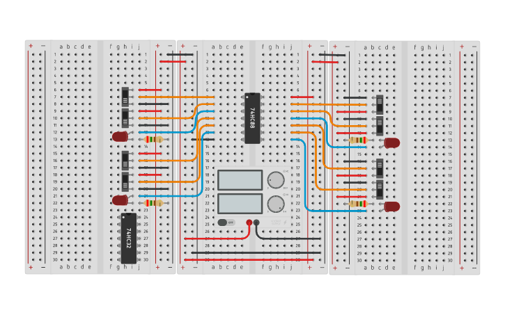 Circuit design Logic Gate ICs | Tinkercad