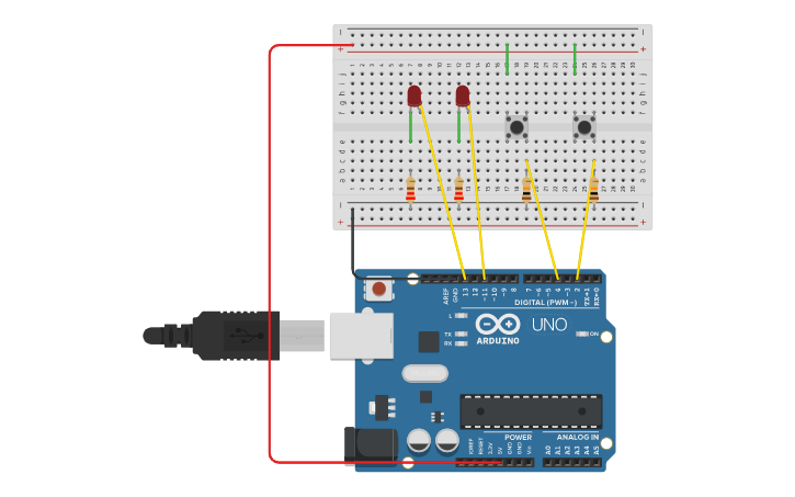 Circuit design operación or | Tinkercad