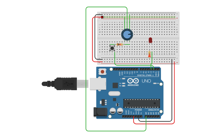 Circuit design NUMERO SECRETO FASES - Tinkercad