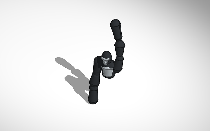 3D design Gorilla Action Figure - Tinkercad