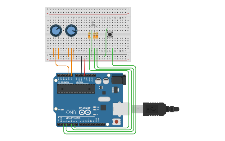 Circuit design TEMPERATURA - RGB | Tinkercad