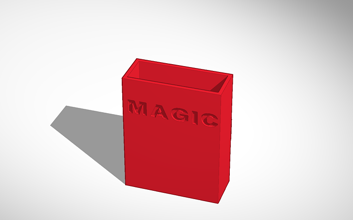 3D design Magic Deck Box - Tinkercad