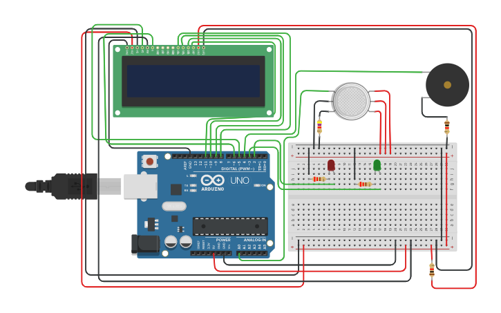 Circuit design Gas Detecting Alarm Catalina Bucur | Tinkercad