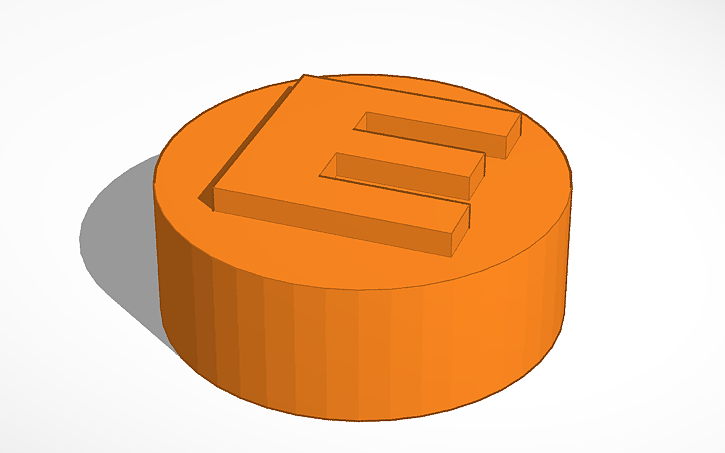 3D design Gauge Letter E - Tinkercad