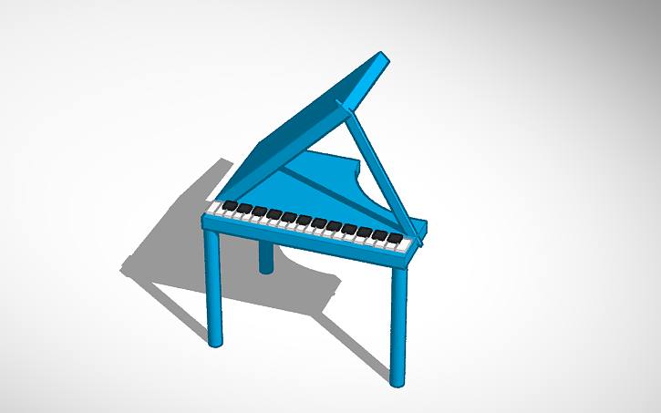3D design piano - Tinkercad