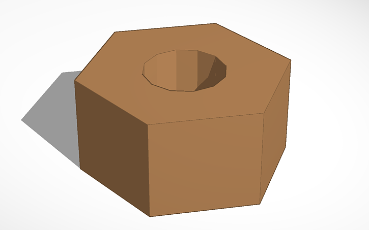 3D design nut - Tinkercad