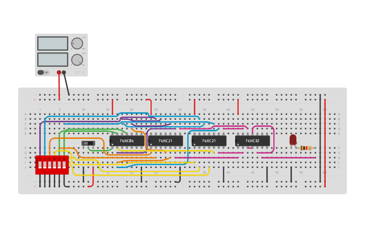 Circuit design 4x1 MUX | Tinkercad