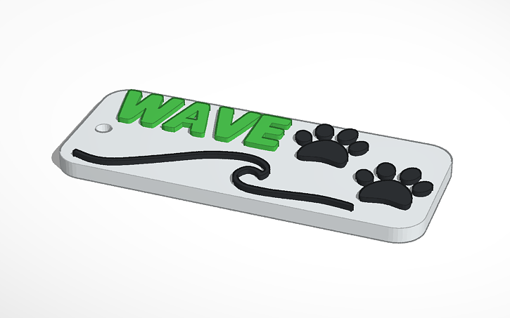 3D design Wave - Tinkercad
