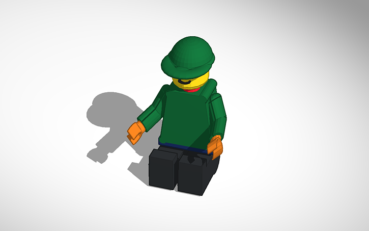 3D design Lego Person - Seated - Tinkercad