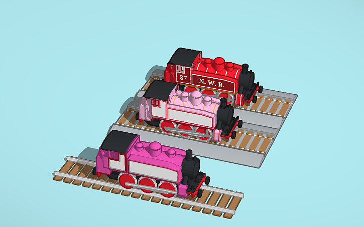 3D design Rosie The Pink Tank Engine (USATC S100) - Tinkercad
