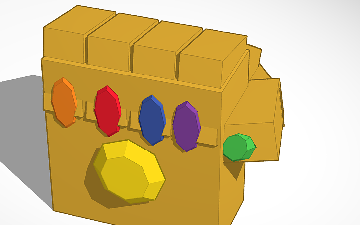 3D design Infinity gauntlet - Tinkercad
