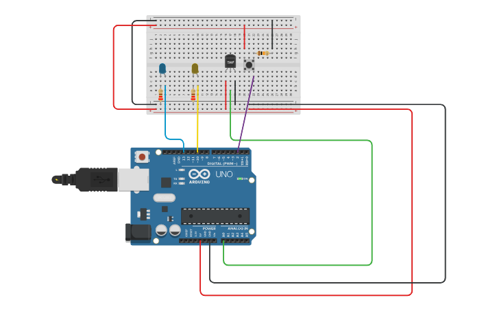 Circuit Design Temperature Monitoring Circuit Tinkercad