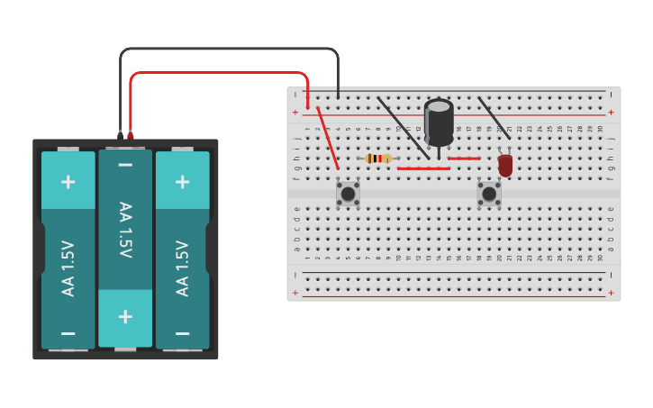 Circuit design C2 Condensadores | Tinkercad
