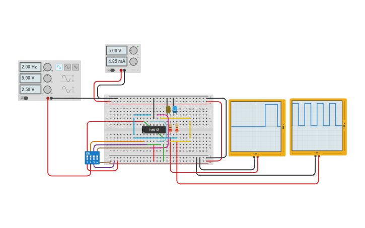 Circuit design JK-FF_Galih Rahtama Wani_EC 3A_Praktek 3 - Tinkercad