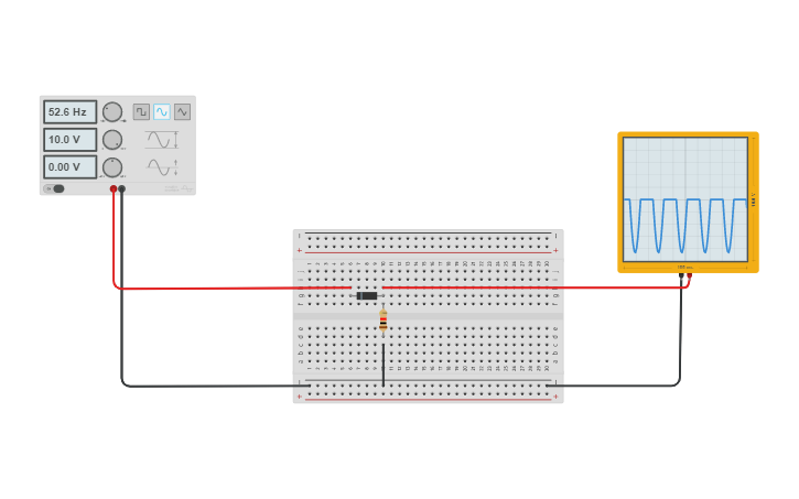 Circuit design Half Wave Rectifier - Tinkercad