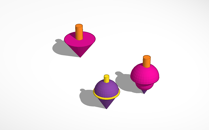 3D design spinner tops - Tinkercad