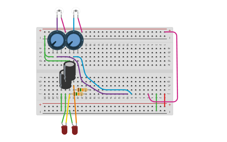 Circuit design Hybrid Encoder - Tinkercad