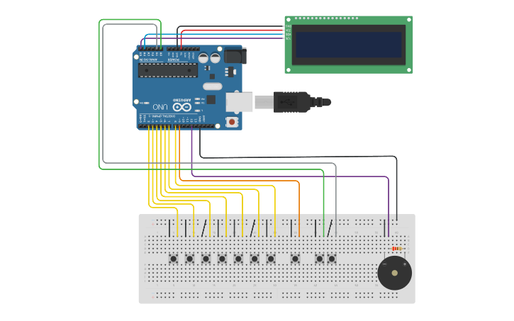 Circuit design BK Piano - Tinkercad