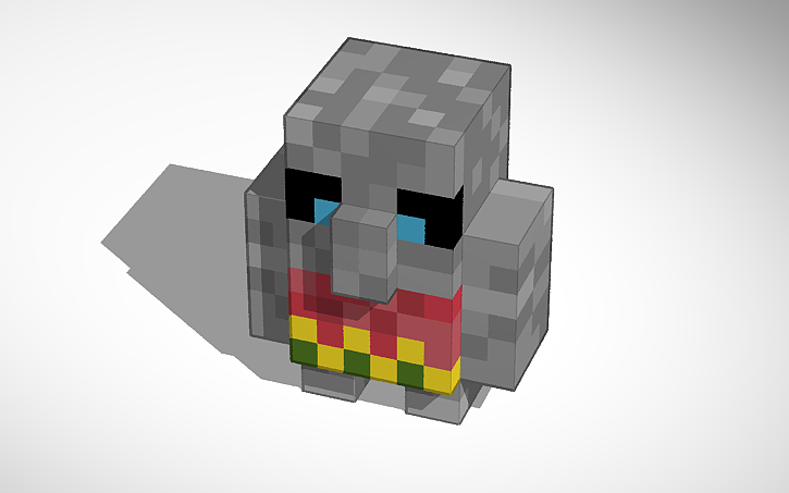 3D design Minecraft Tuff Golem - Tinkercad