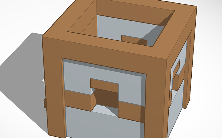 3D design Minecraft Village House (casa) - Tinkercad