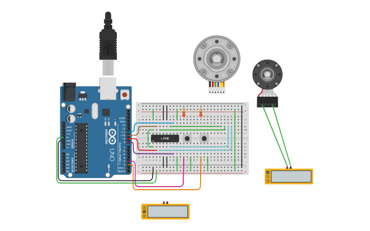 Circuit Design Motor Stepper Tinkercad